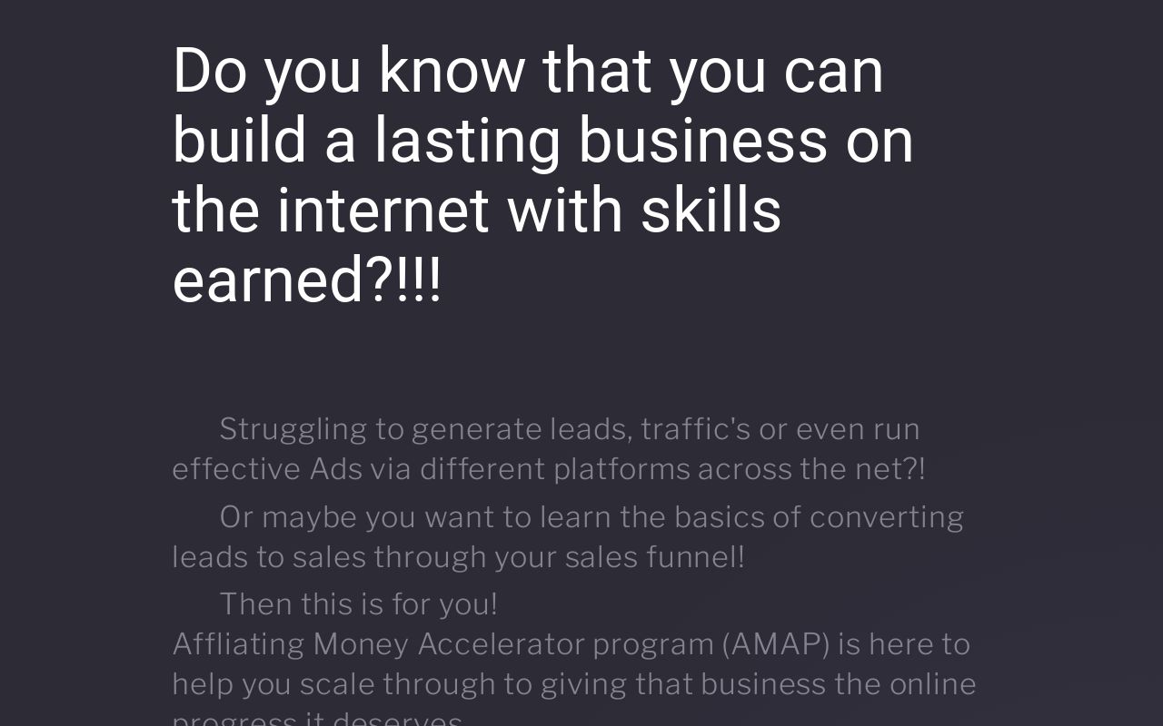 AMAP: Helping you build the online business you desire.